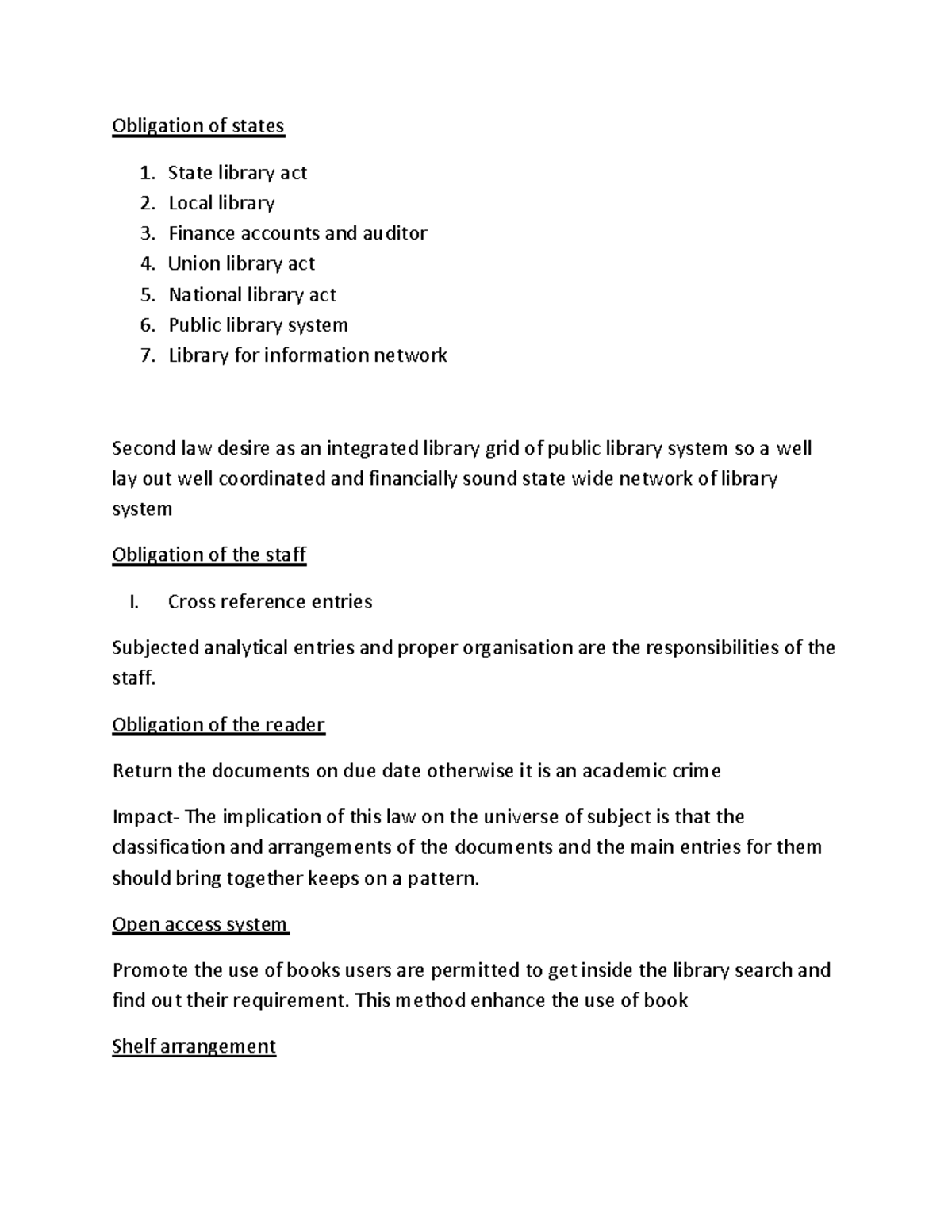 Obligation of states - The implication of this law on the universe of ...