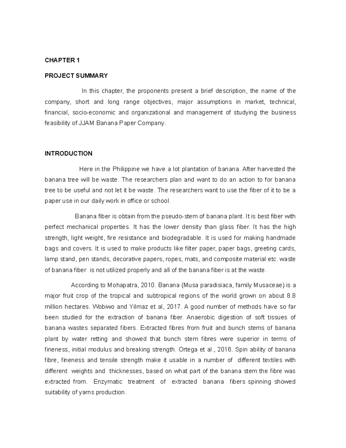 Hhhhhh - This is a material in Research - CHAPTER 1 PROJECT SUMMARY In ...