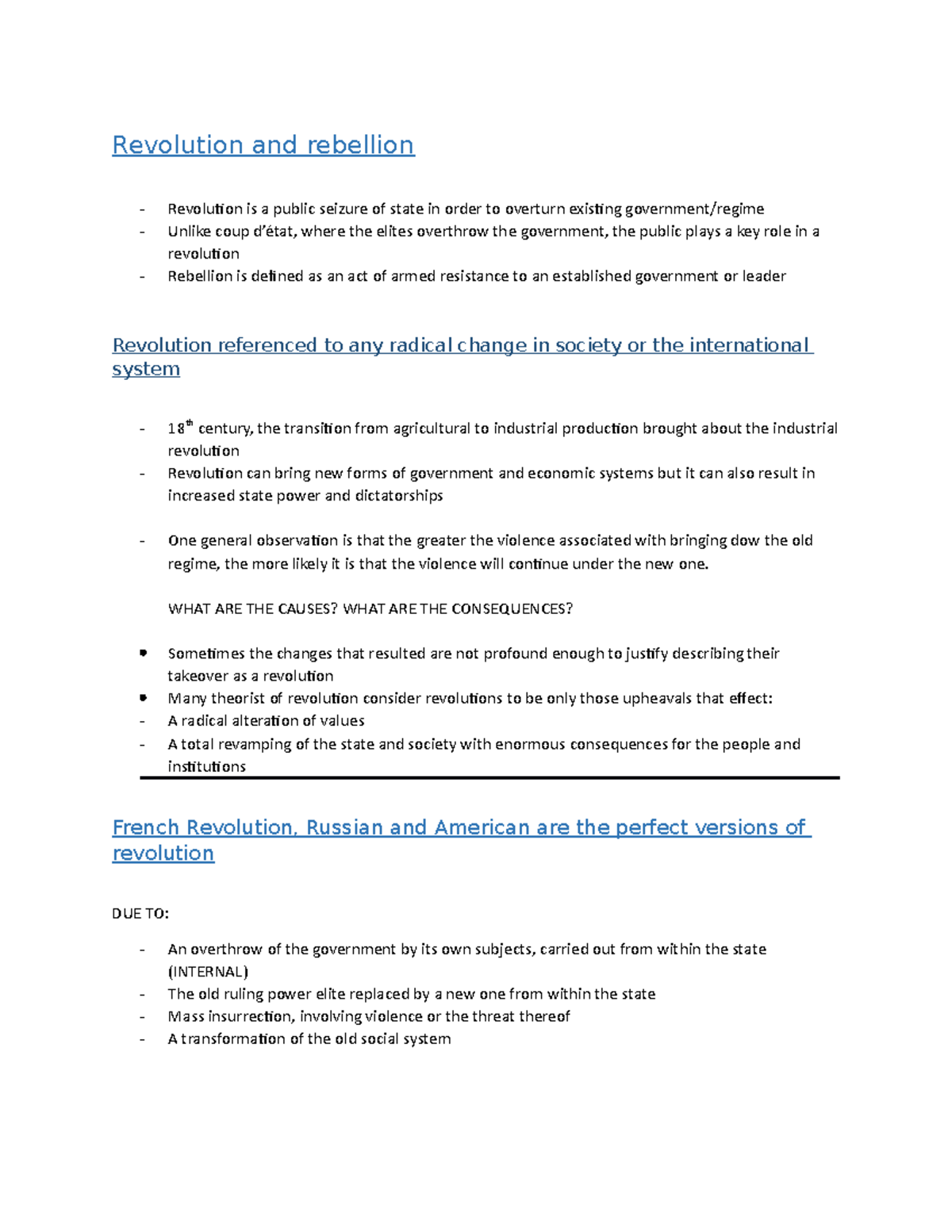 Revolution and Rebellion - Revolution and rebellion Revolution is a ...