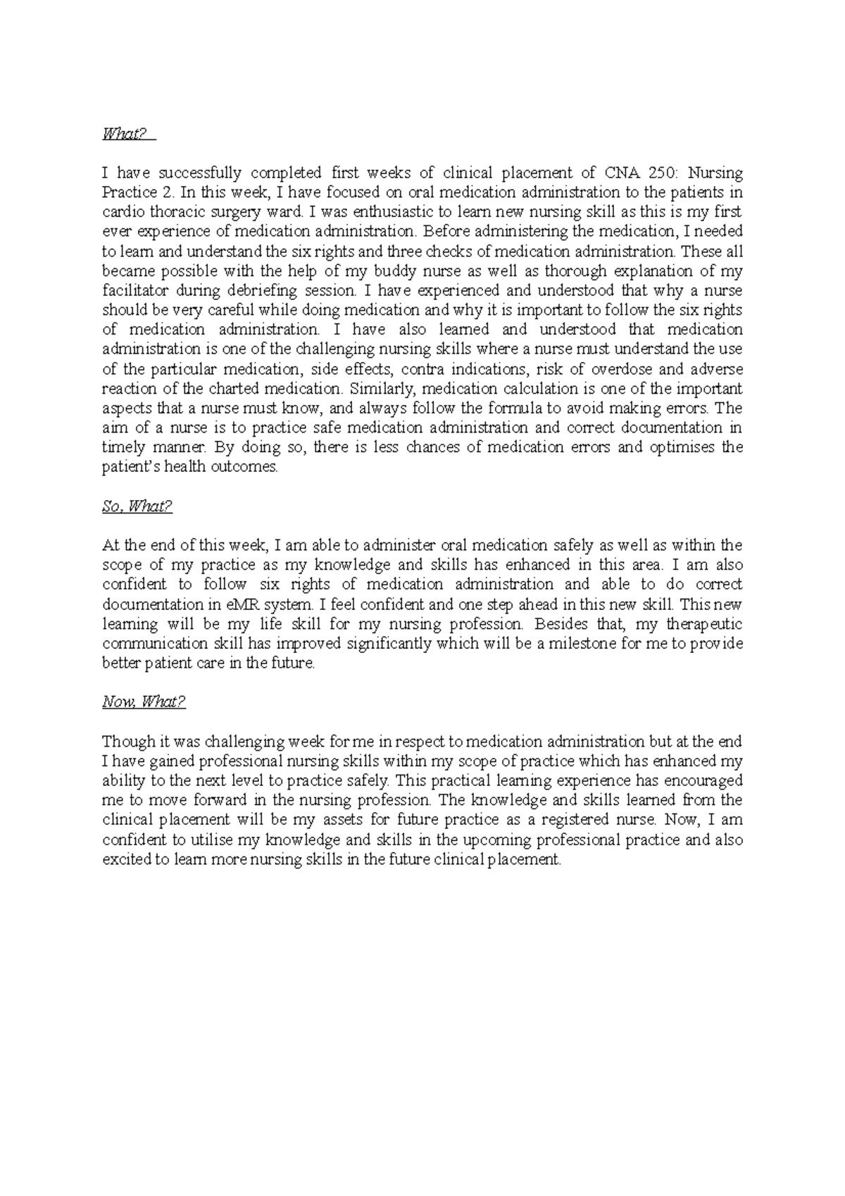 Reflection-1st week - reflection - What? I have successfully completed ...