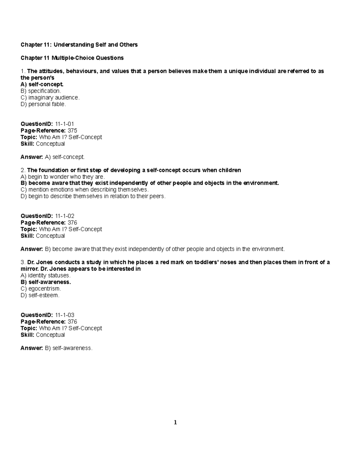 Chapter 11 Understanding Self and Others - Chapter 11: Understanding ...