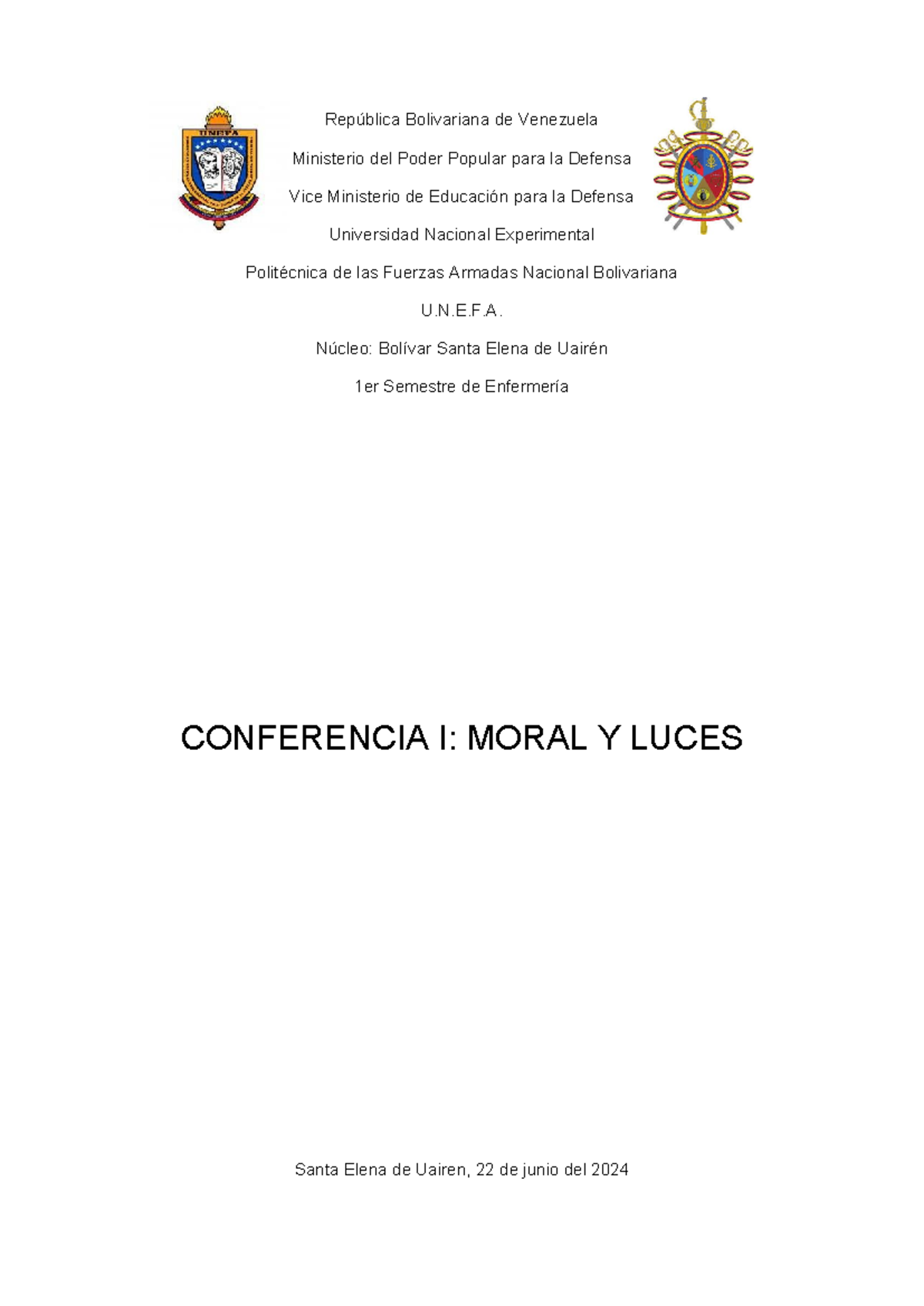 Moral y luces - República Bolivariana de Venezuela Ministerio del Poder ...
