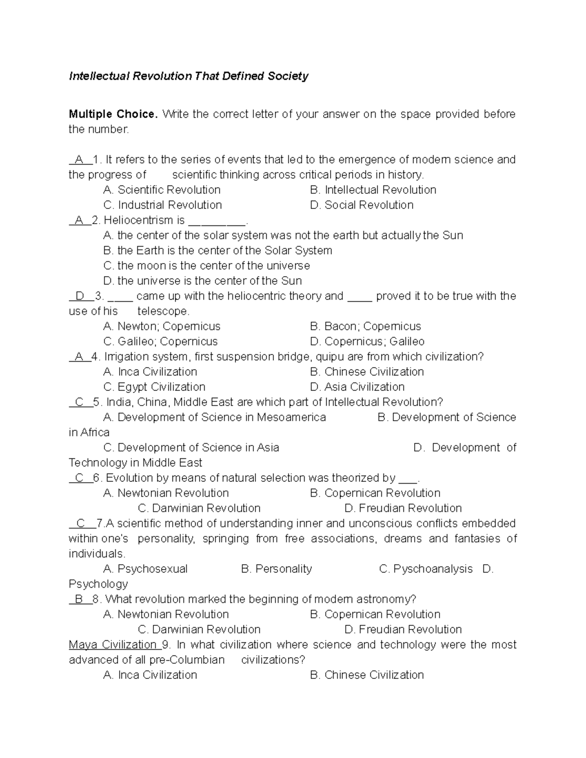 Intellectual Revolution That Defined Societ 1 - Intellectual Revolution ...