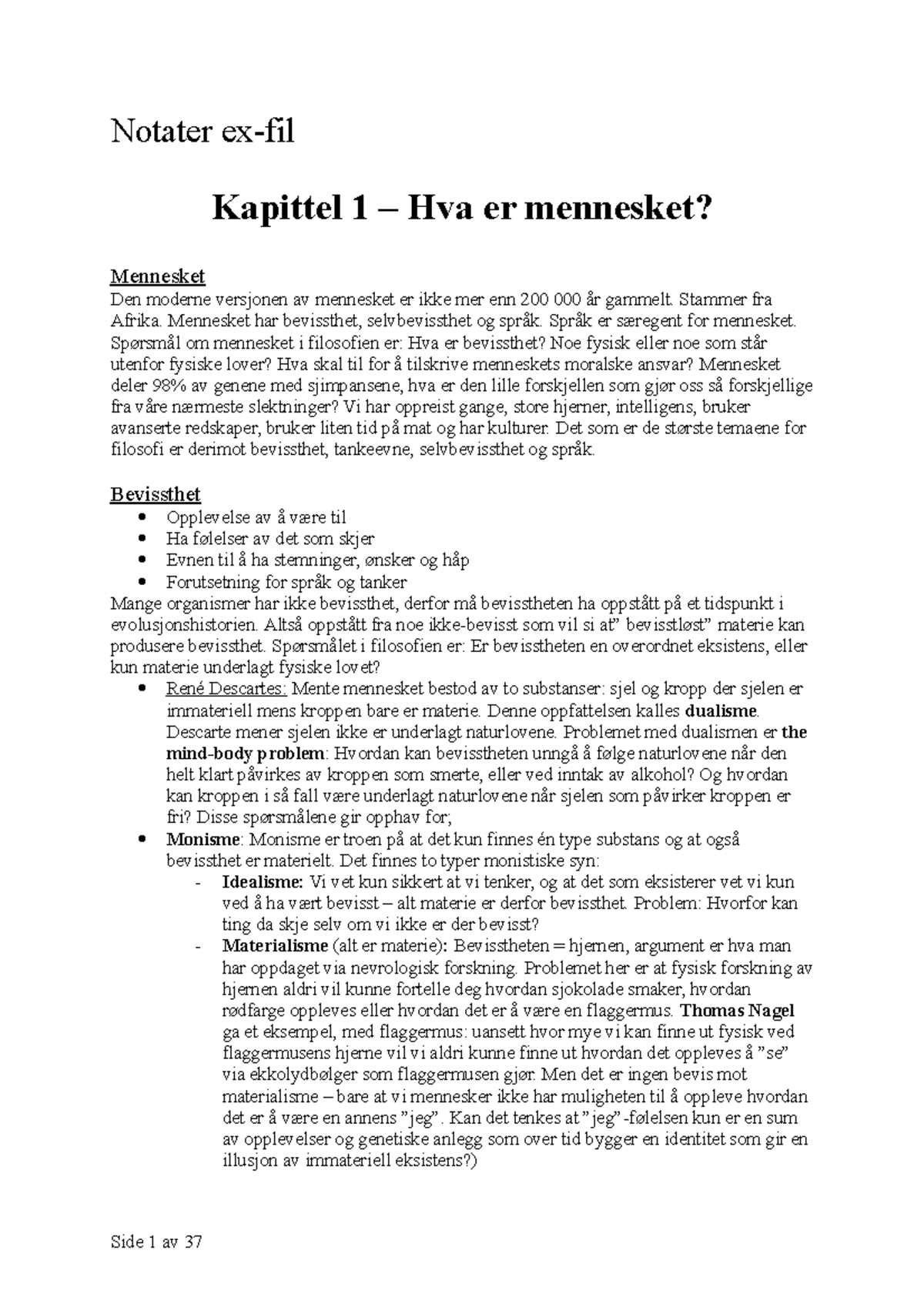 Notater ex holy bible 1 - sammendrag hele faget, og bra for forbedre til eksamen - Notater ex ...