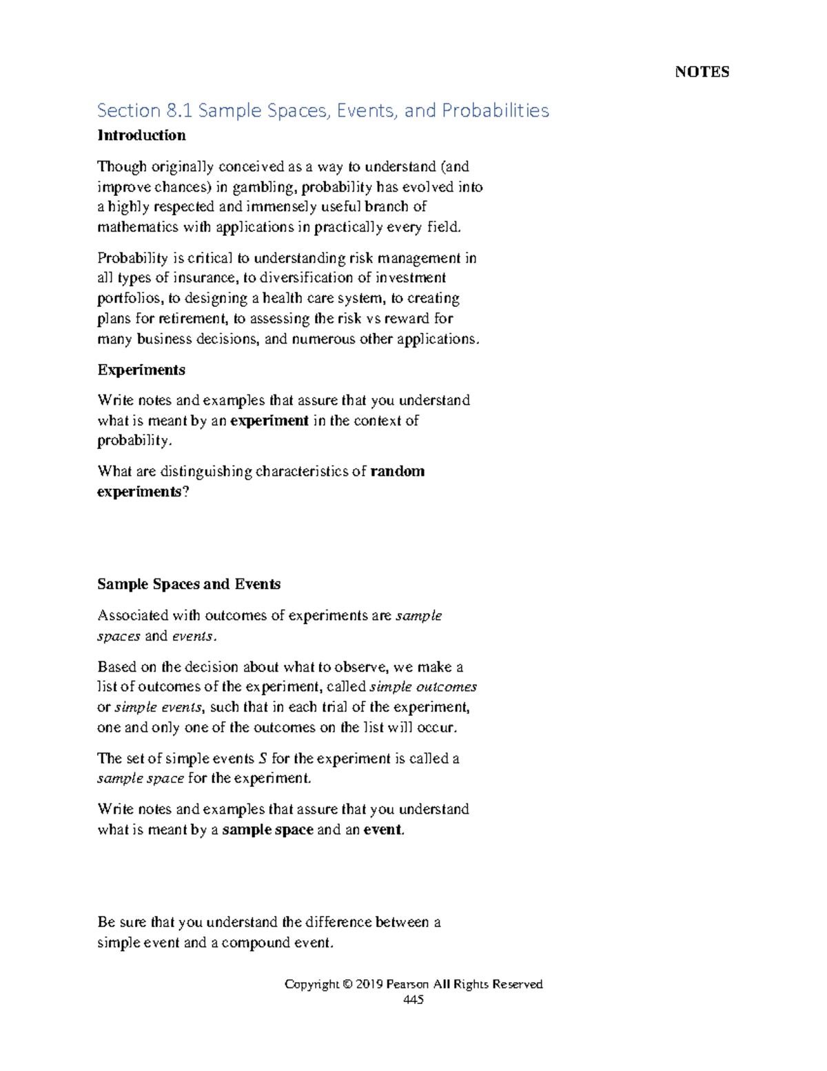 Bfmb14e noteguide 8 1-1 - NOTES Copyright © 2019 Pearson All Rights ...