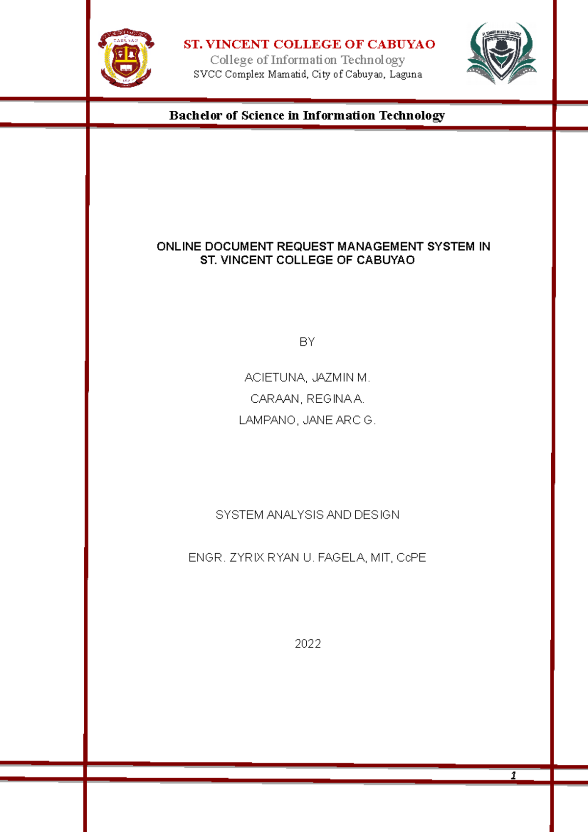 Chapter 1-5 - Lecture - SVCC Complex Mamatid, City of Cabuyao, Laguna ...