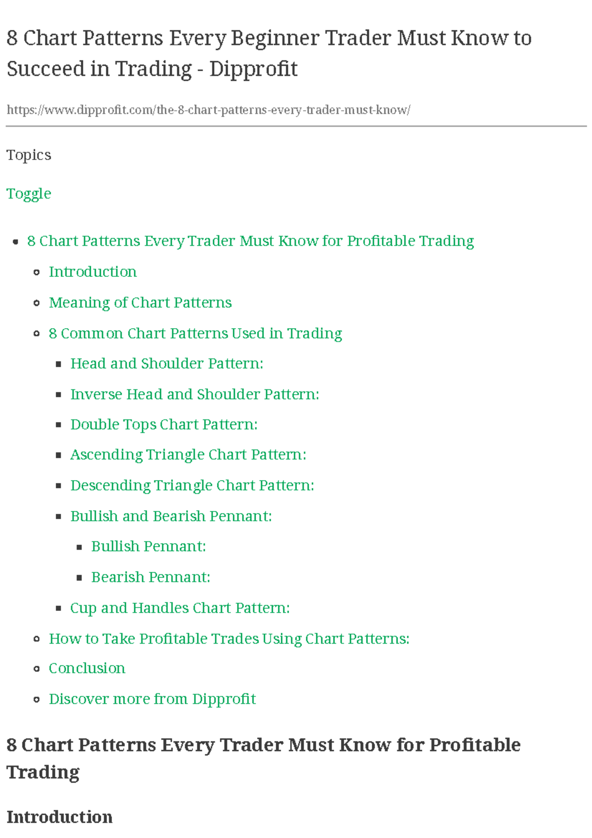 8 Chart Patterns Every Beginner Trader Must Know - The importance of ...
