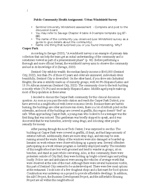 Determinents of Health Urban Physical Environment Sentinel City ...