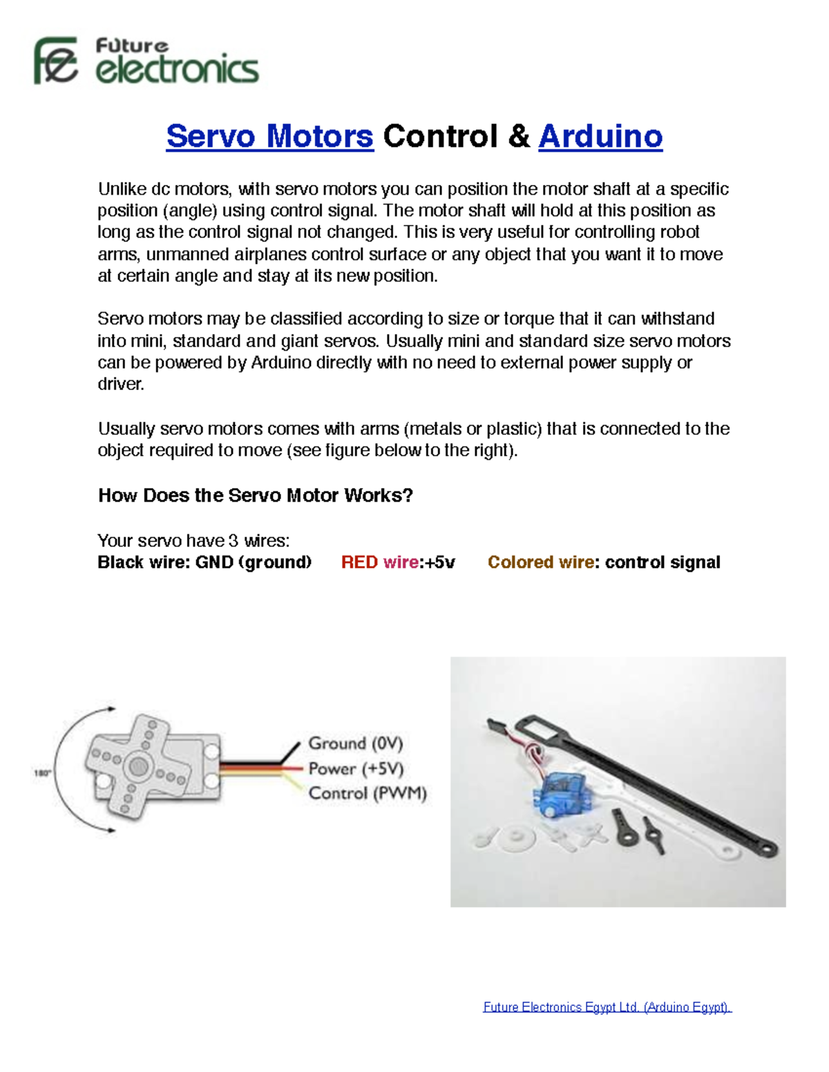 99583469 Introduction to Servo Motors Arduino - Servo Motors Control ...