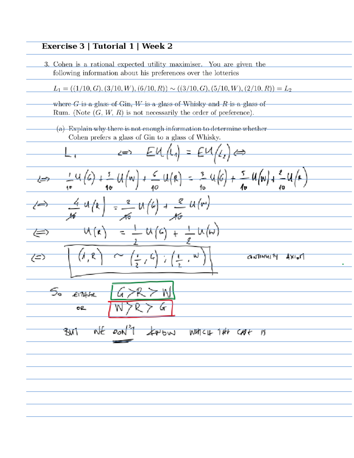 Qn.3 - Tut.1 - W - Written working out for Week 1 Tutorial - Q3 - ECNM10070 - Exercise 3 ...