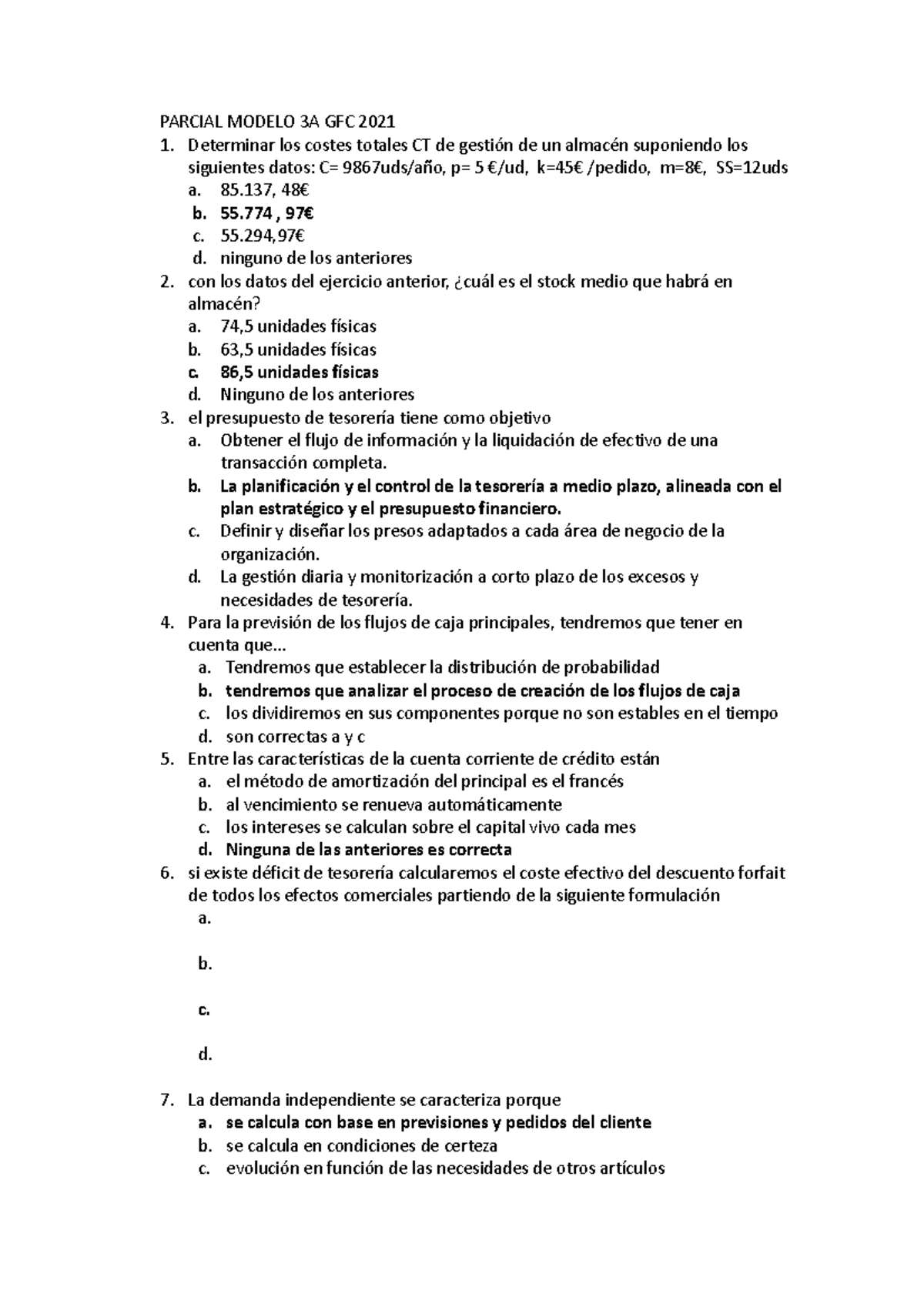 2 Parcial Modelo 3AB GFC 2021 - PARCIAL MODELO 3A GFC 2021 Determinar ...