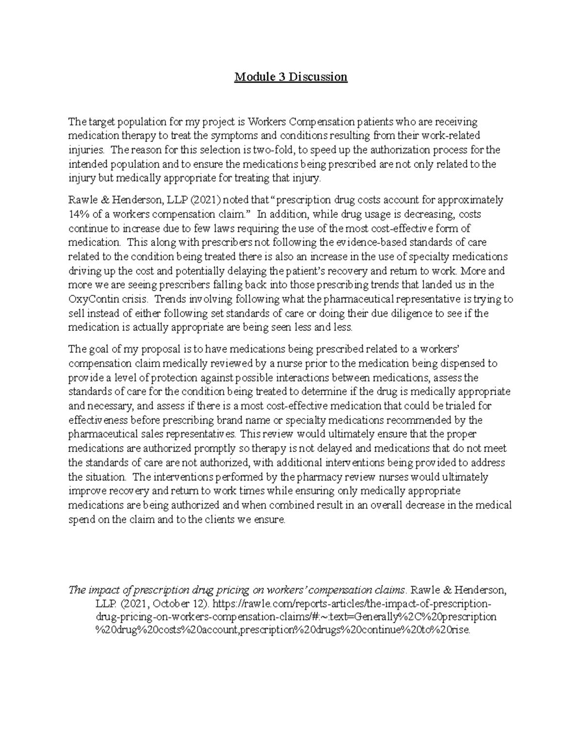 Module 3 Discussion - HCM491 - SNHU - Studocu