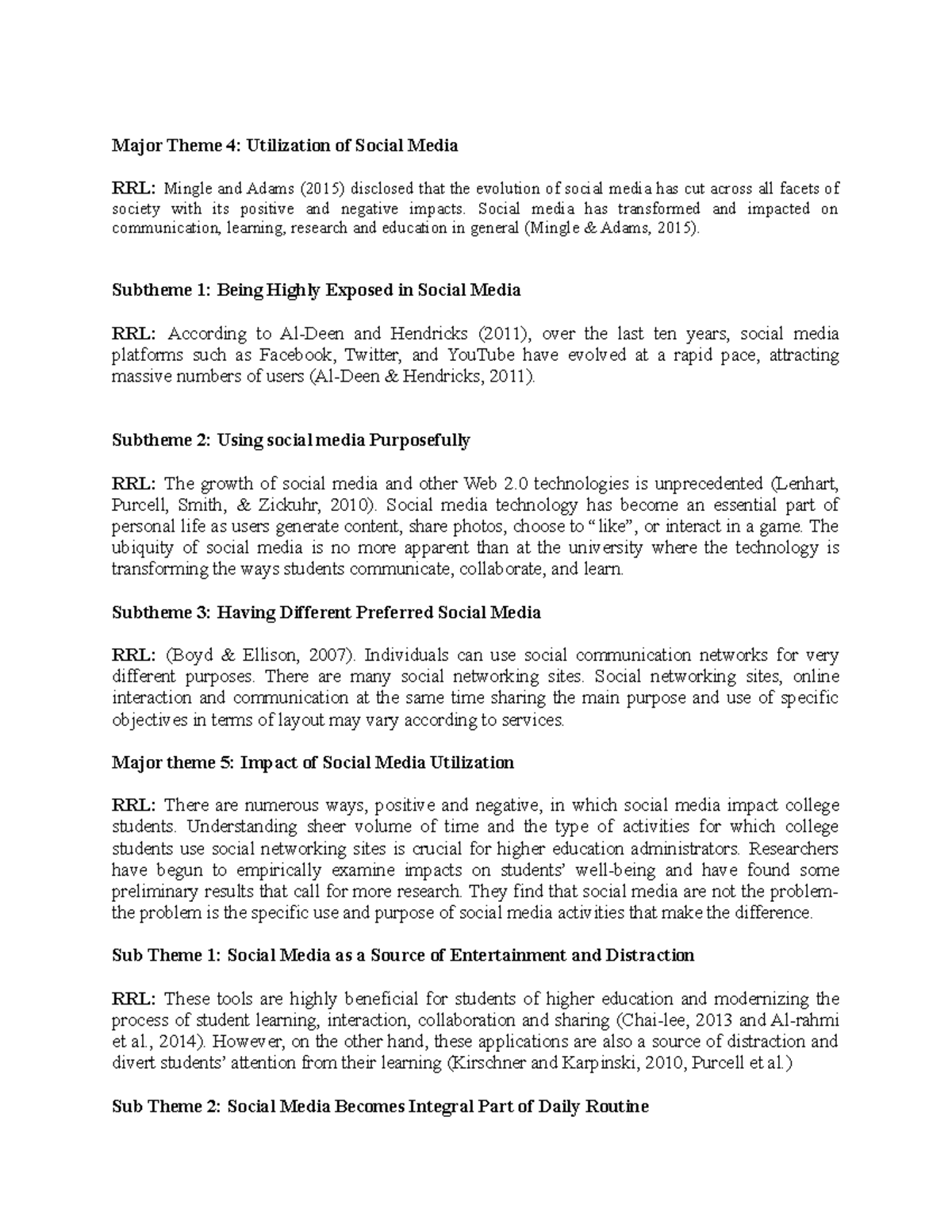 Emerging-Themes- Monmon - Major Theme 4: Utilization of Social Media ...