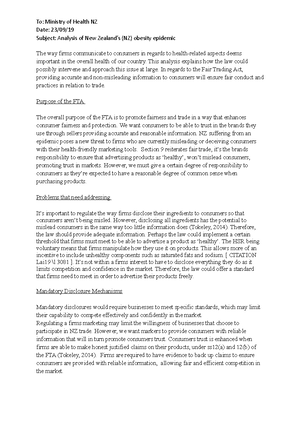 The Fair Trading Act - FAIR TRADING ACT 1986: OVERALL OBJECTIVE ...