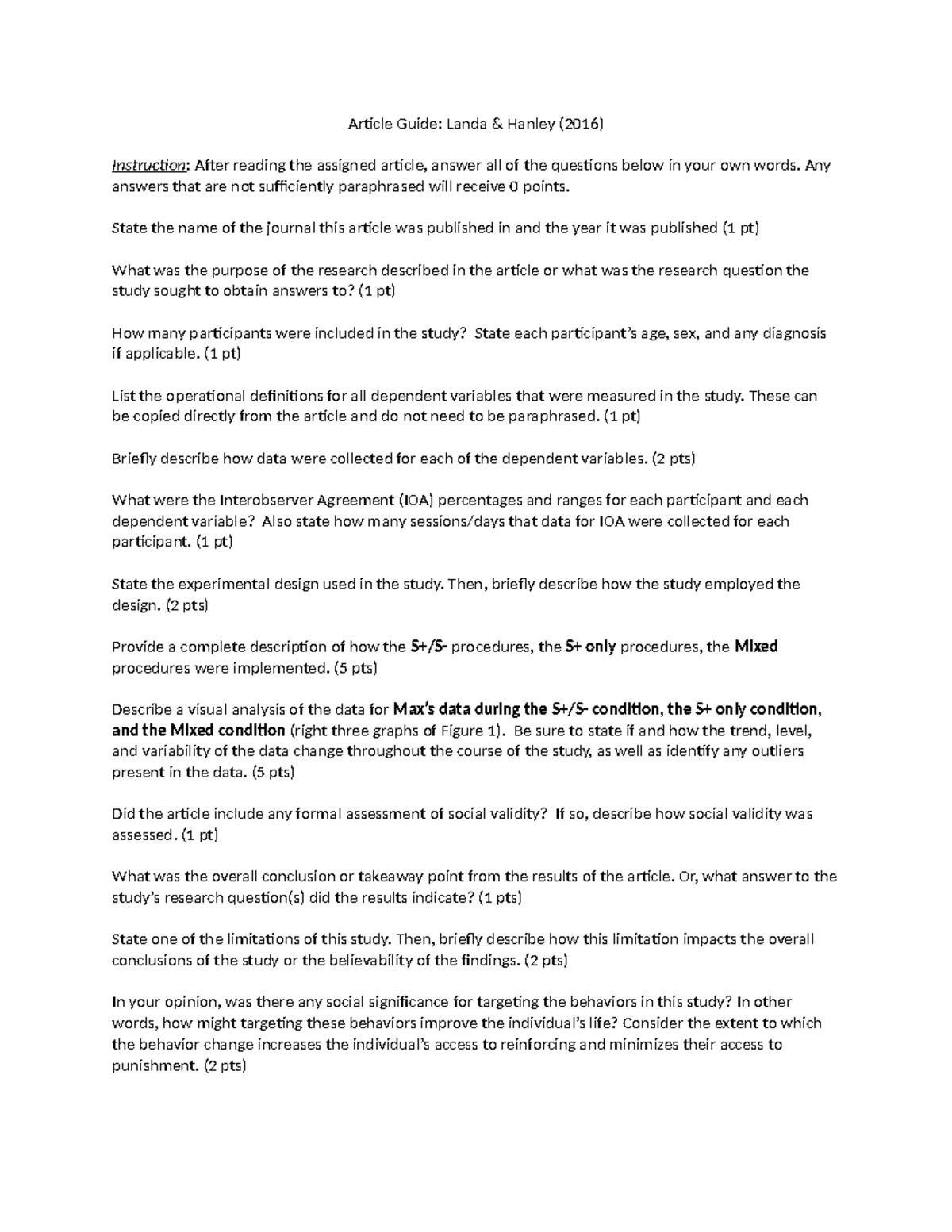 Article Guide Landa & Hanley (2016 ) - Article Guide: Landa & Hanley ...