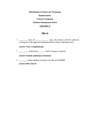 Dbms unit 2 long answers - Consider a university database for the ...