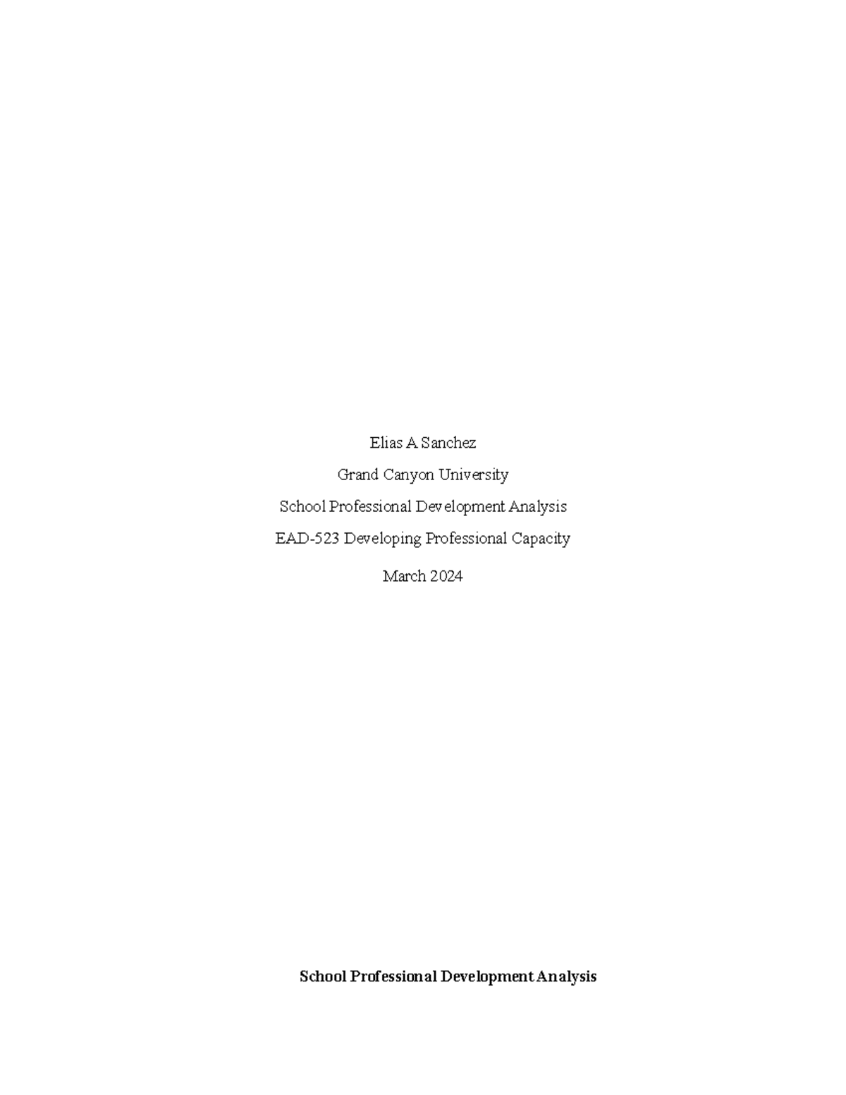 School Professional Development Analysis - These programs serve as the cornerstone for fostering ...