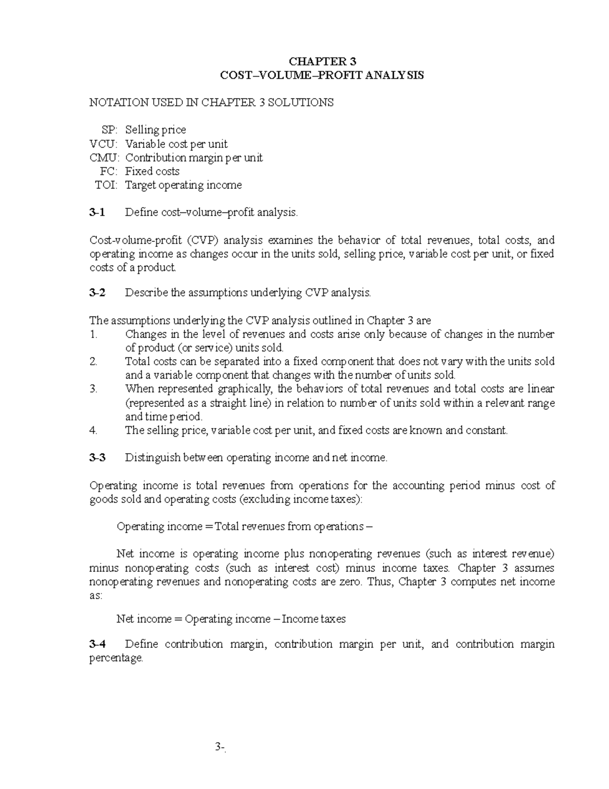 Solutions Chapter 7 Warning Tt More Functions Defined Than Expected Chapter 3 Costvolume