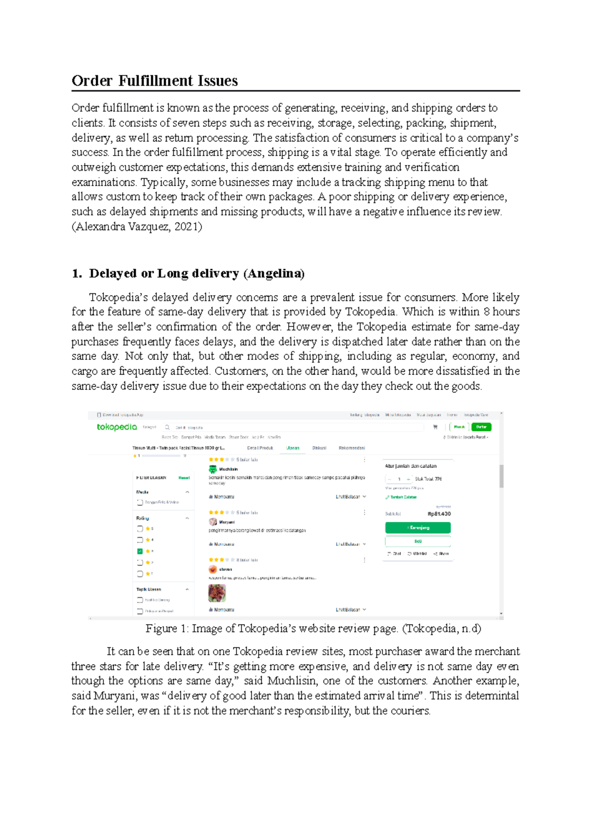 Order fulfillment issues - Order Fulfillment Issues Order fulfillment ...