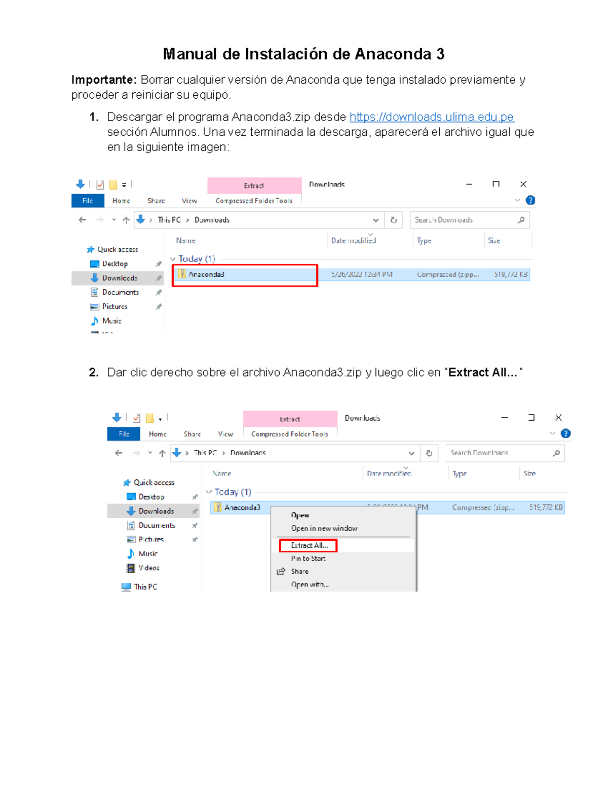 Manual de Instalación de Anaconda 3 - Manual de Instalación de Anaconda ...