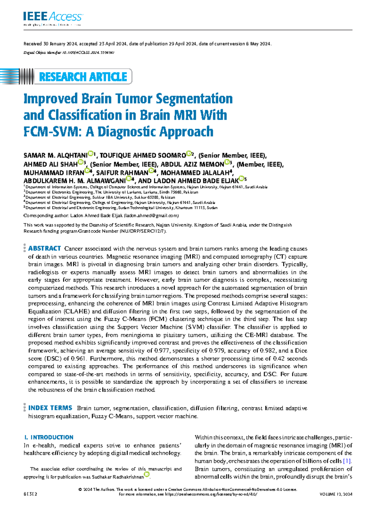 Improved Brain Tumor Segmentation And Classification In Brain Mri With Fcm Svm A Diagnostic