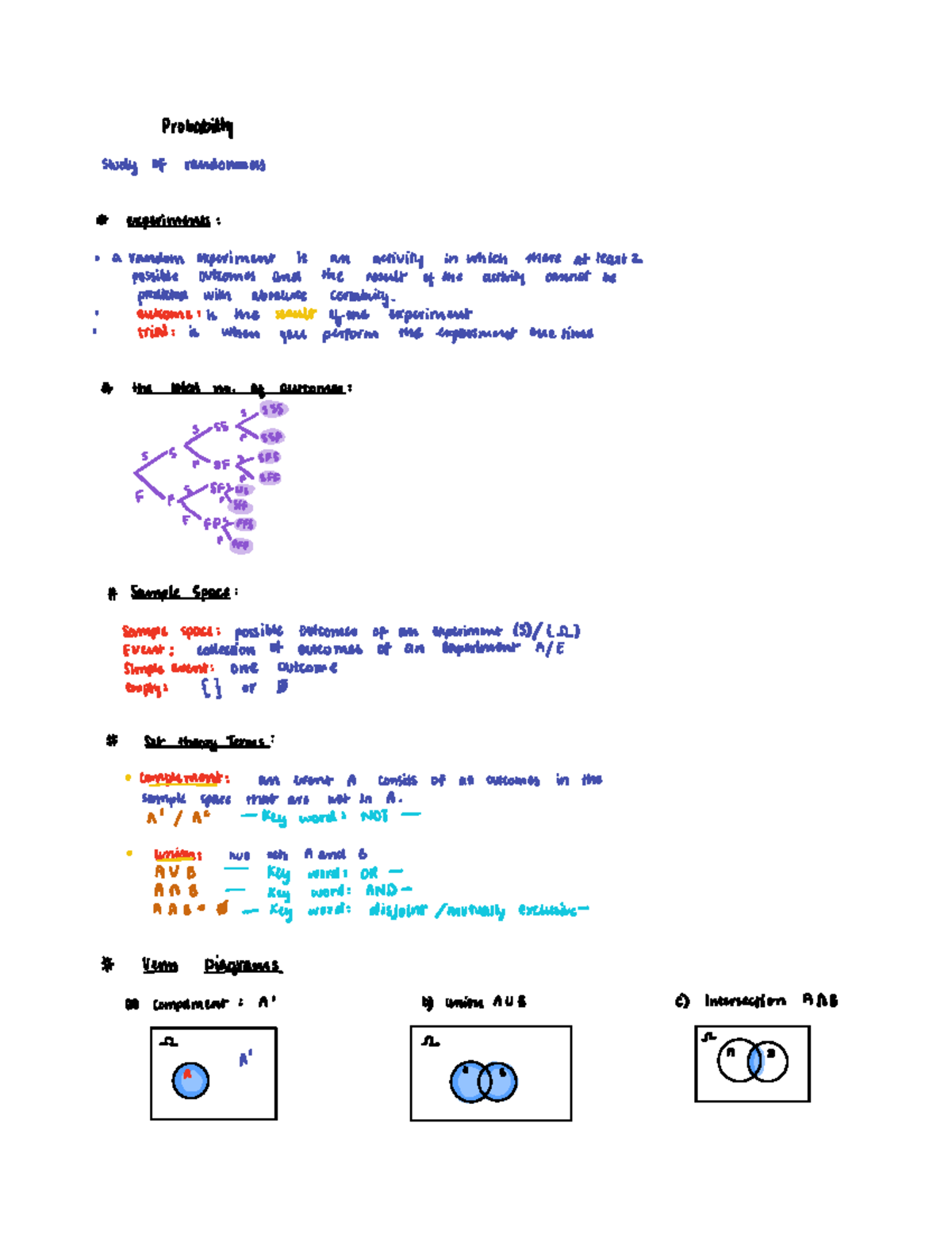 Chapter 4 - Probabilty study of randomness experiments a random ...