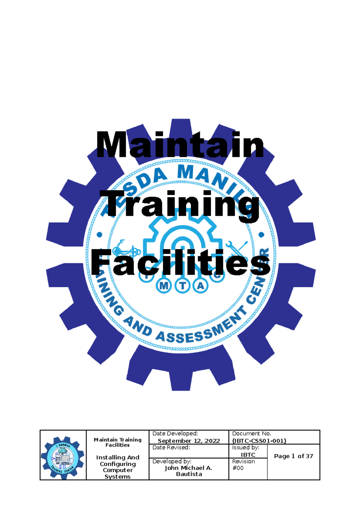 5 - I NEED IT ON MY PRESENTATION AND RESEARCH - Maintain Training ...