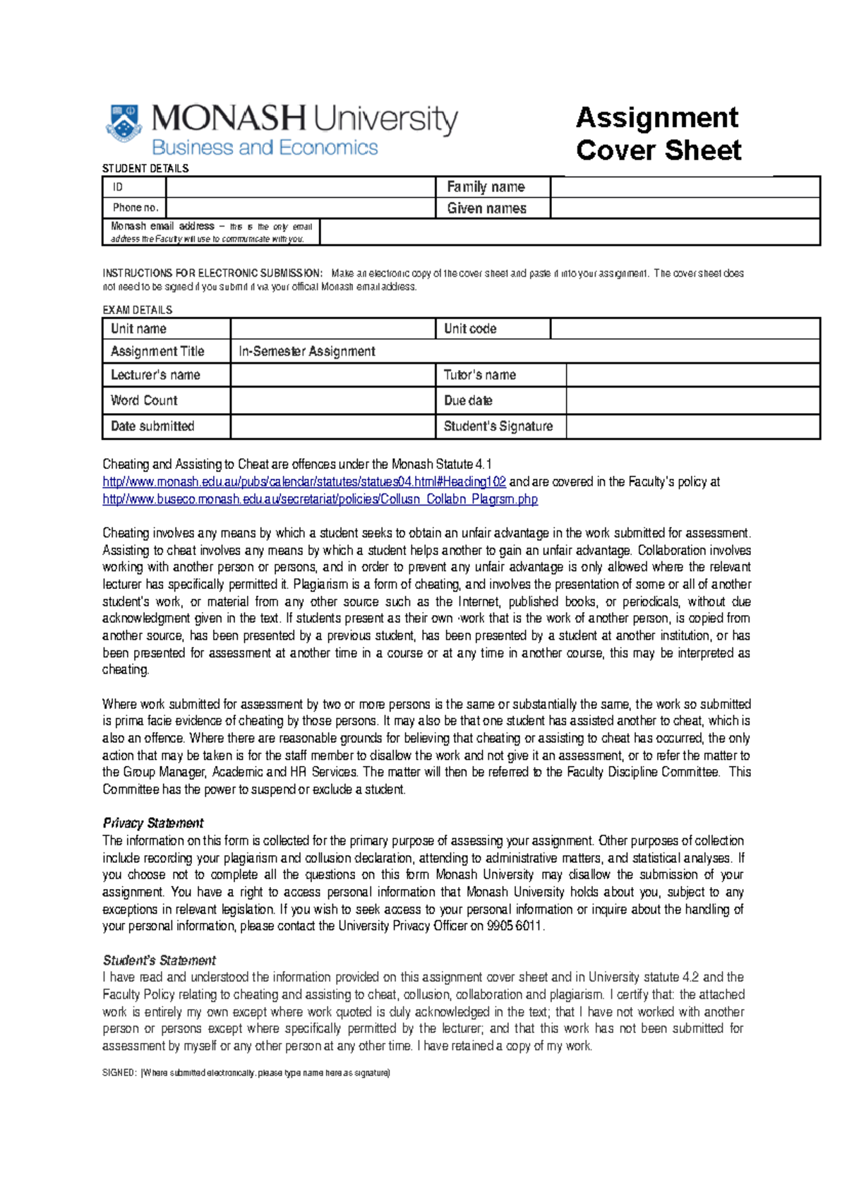 Assignment Cover Sheet anatomy and physiology - STUDENT DETAILS ID ...