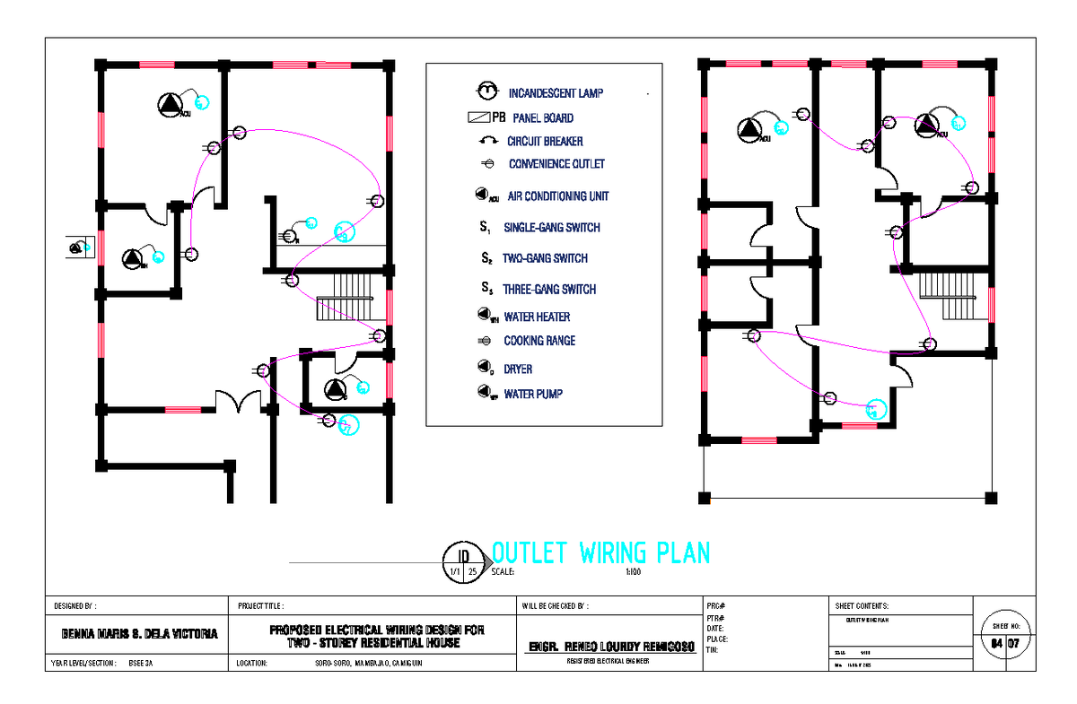 Benna- Outlet - ZXZ - ID OUTLET WIRING PLAN C 7 C 9 C 8 D C 13 WH C 12 ...