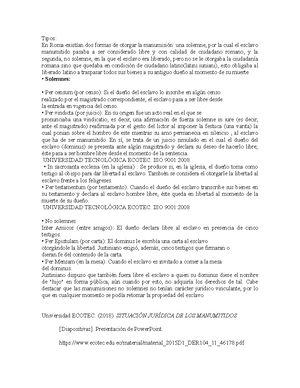 Resumen CTOS Y Procedimiento Romano REV Unisabana - CONTRATOS VERBIS ...