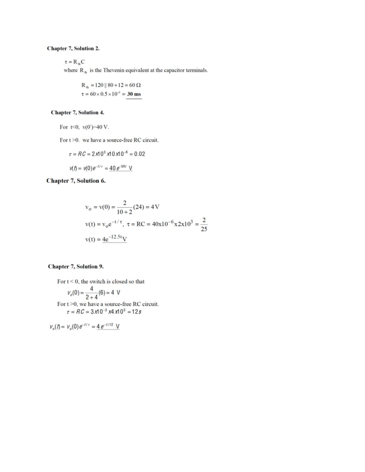 Chap 7 solutions - electrical circuit - ECE 221 - Studocu