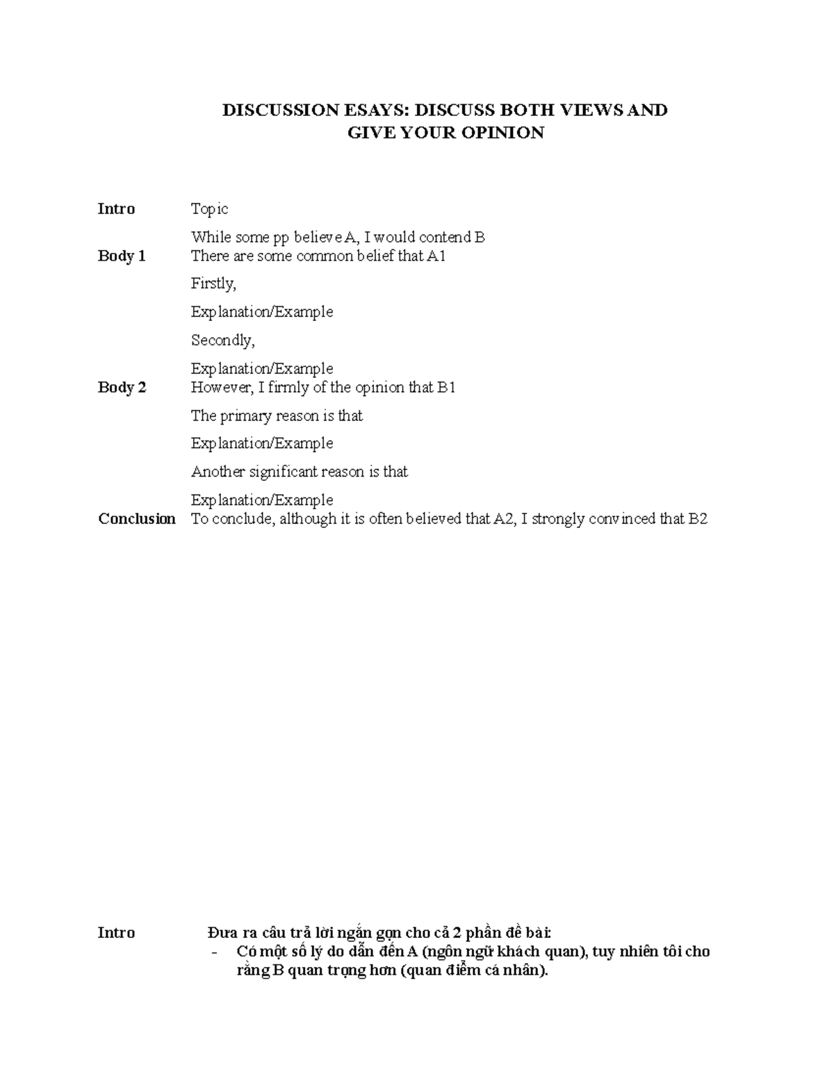 Practice IELTS English - DISCUSSION ESAYS: DISCUSS BOTH VIEWS AND GIVE ...