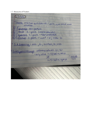 Elementary Stats Lecture Notes - MATH 104 - Studocu