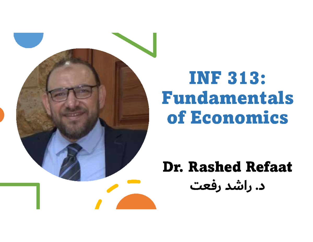 Lecture 06 - Economics foundation - INF 313: Fundamentals of Economics ...