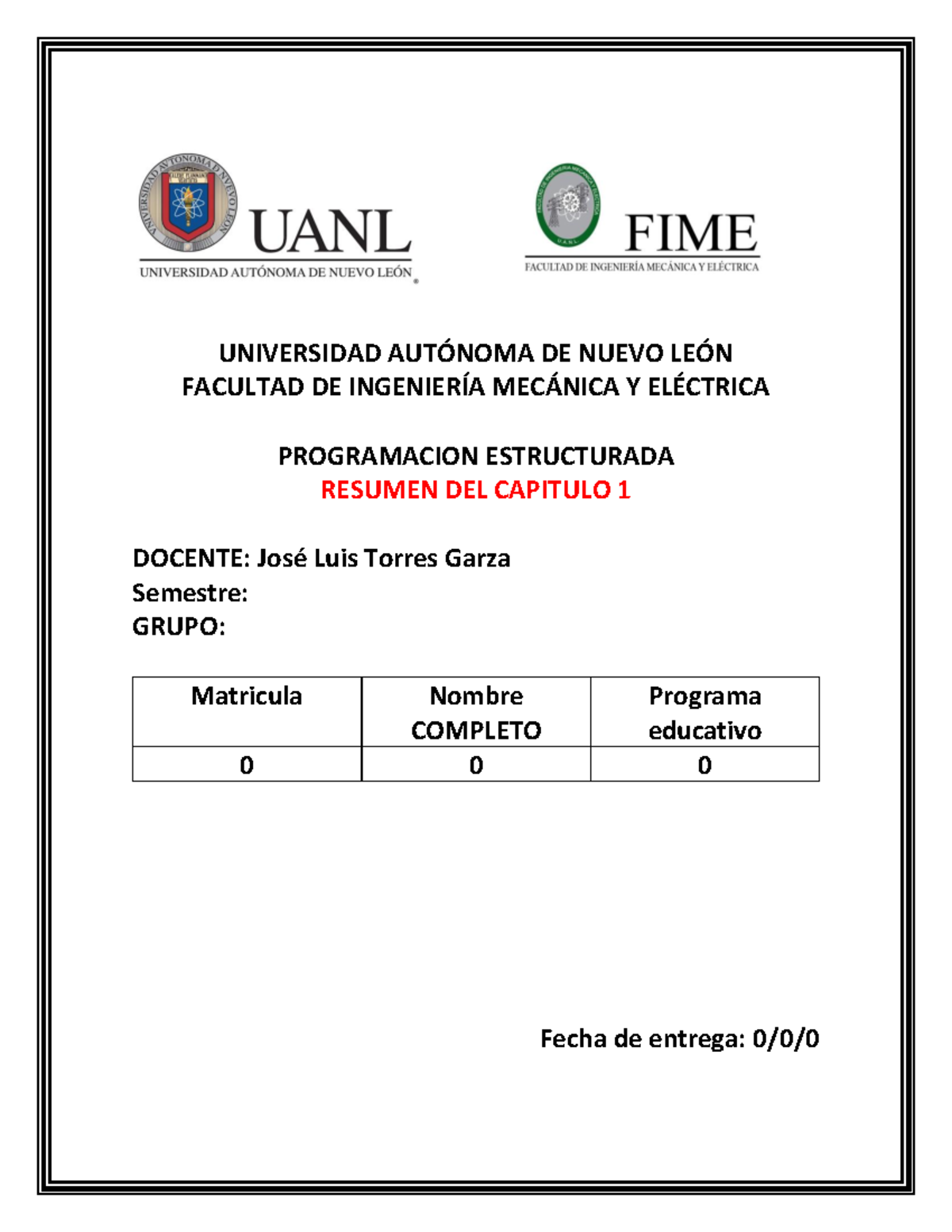 Resumen del capitulo 1 - UNIVERSIDAD AUT”NOMA DE NUEVO LE”N FACULTAD DE INGENIERÕA MEC¡NICA Y EL ...