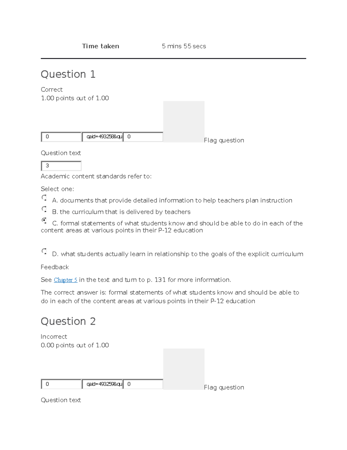 Mod5 - project - Time taken 5 mins 55 secs Question 1 Correct 1 points ...