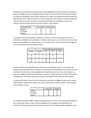 Linear Optimisation Model - Linear Optimisation Model Lecture 1: Modeling formalism Course: MATH ...