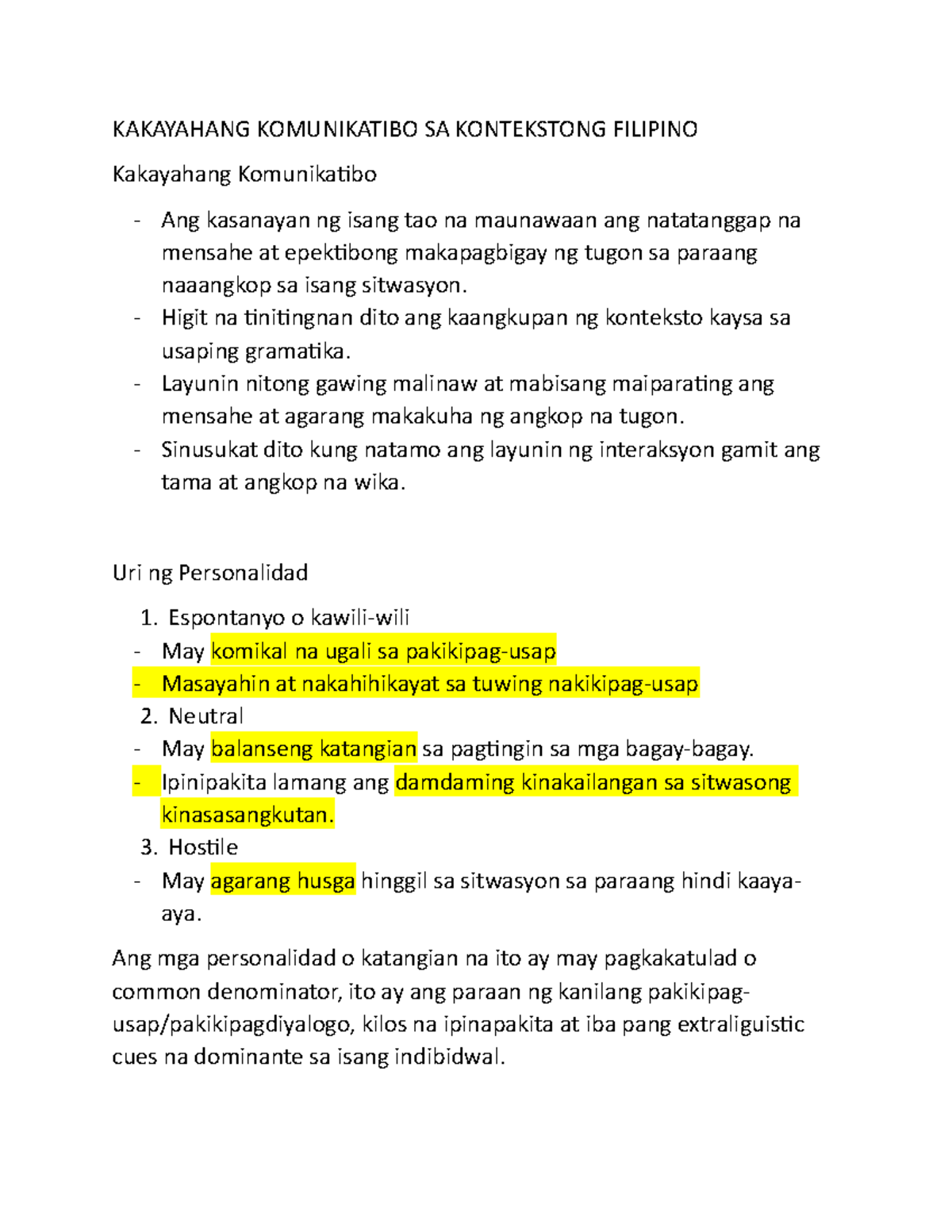 Group-2 - Group-2 - KAKAYAHANG KOMUNIKATIBO SA KONTEKSTONG FILIPINO ...