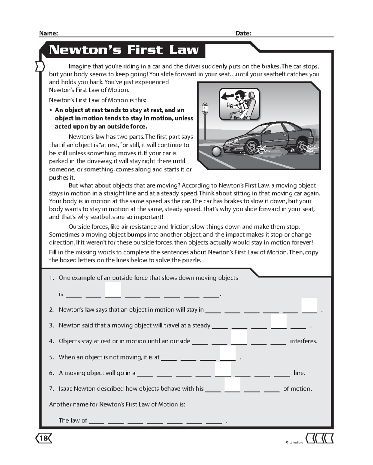 470529883 newtons laws packet - Name: Date: 18 Newton’s First Law ...