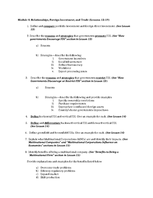 Module 1 Enhanced Study Guide - Module 1: Political, Economic, and ...