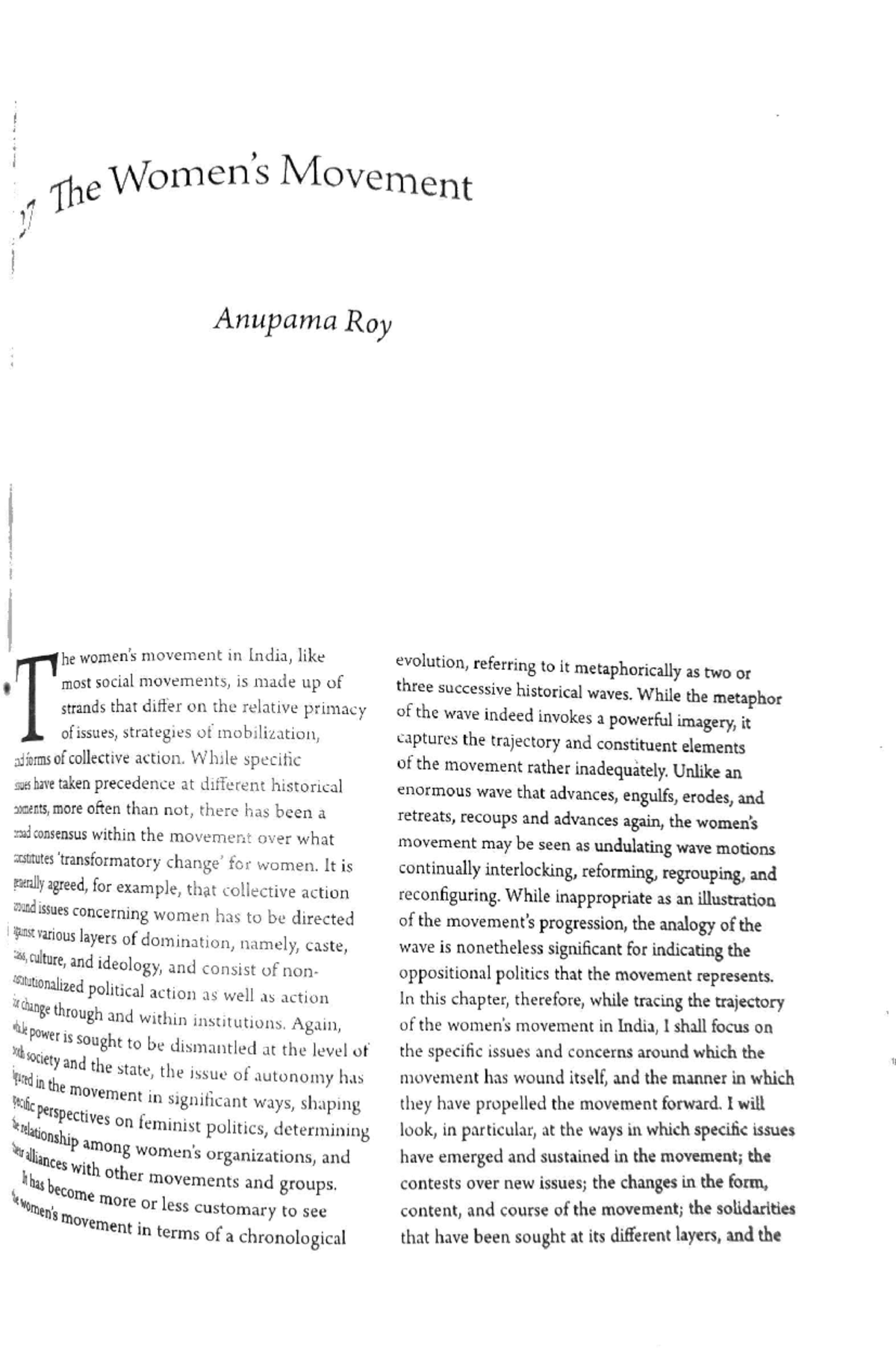 The women-s Movement - DSC B2 - Studocu