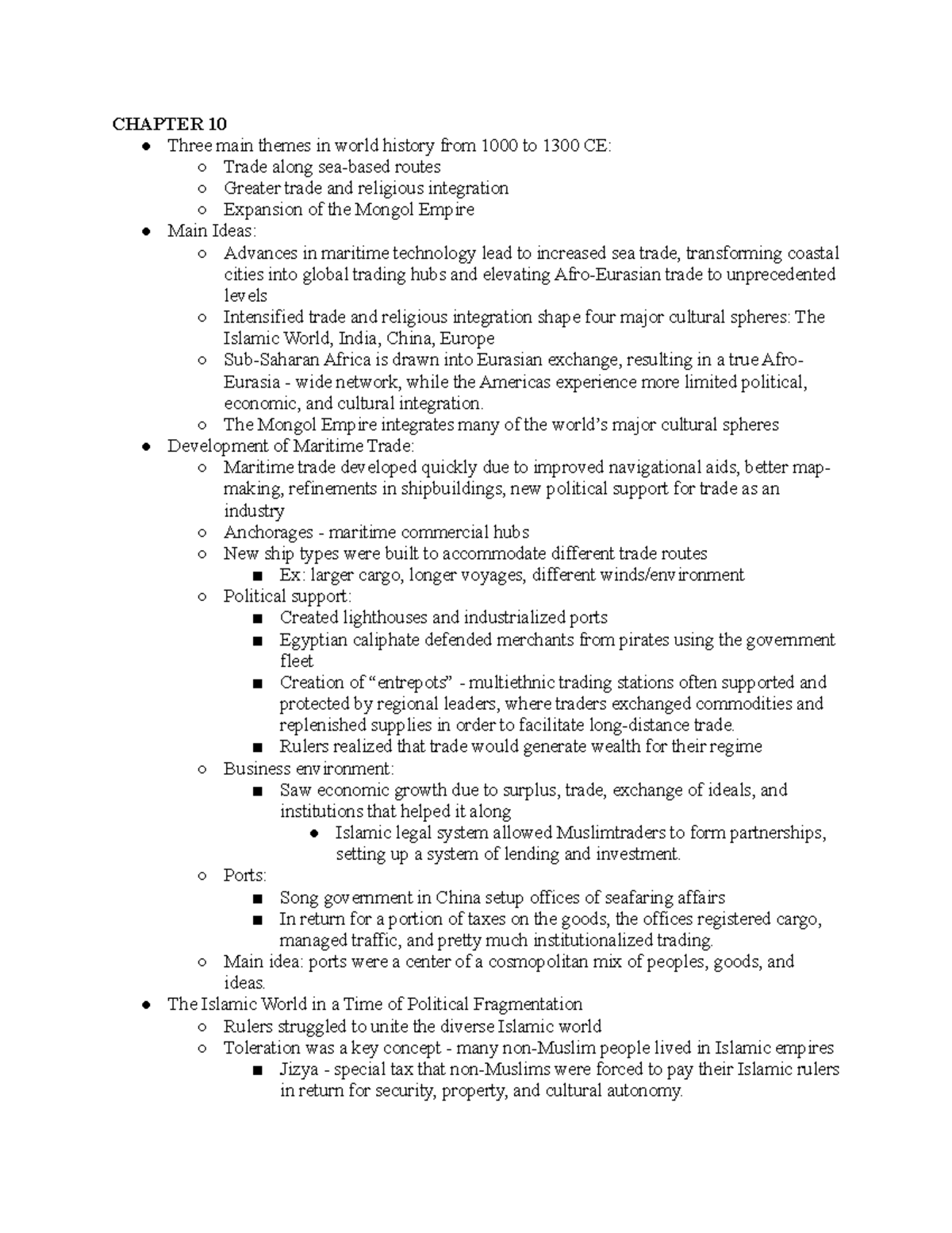 Notes WTWA CHPT. 10 - Professor Ballenger GLOBAL 45 - CHAPTER 10 Three ...