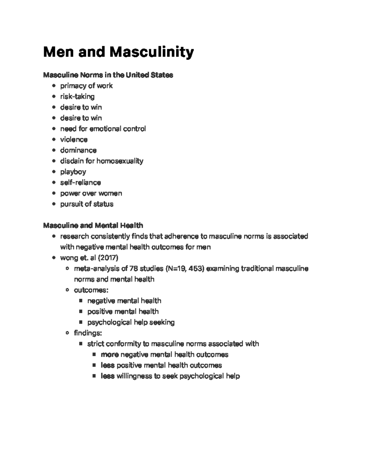 Men and Masculinity - Monica Kearney - M Mas ecu nlin ea Norms n d i nM ...