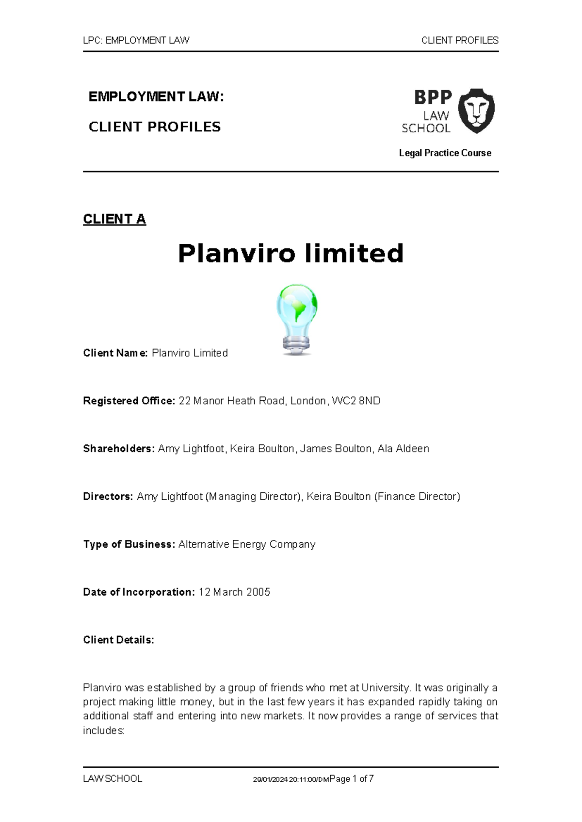 EL Client profiles - EMPLOYMENT LAW: CLIENT PROFILES Legal Practice ...