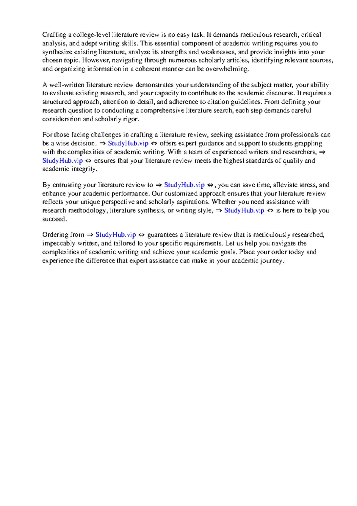 How To Write A College Level Literature Review - Crafting a college ...
