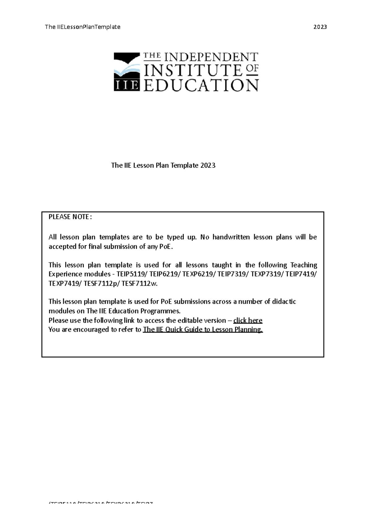 Noluthandoo - Grade 6 English lesson plan - The IIELessonPlanTemplate ...