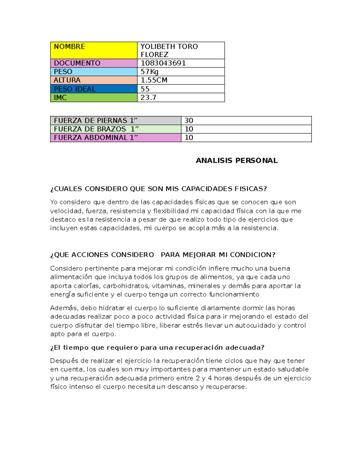 Ficha Antopometrica - cdsfsdsds - NOMBRE YOLIBETH TORO FLOREZ DOCUMENTO ...