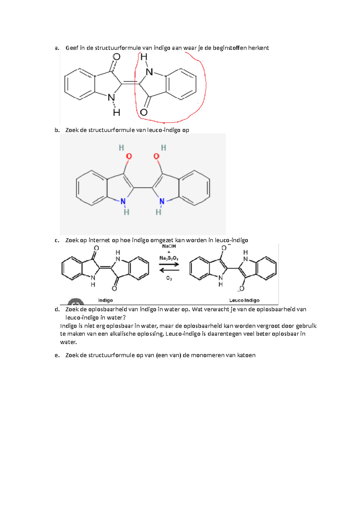 Voorbereidende vragen groene synthese experiment 3 - a. Geef in de ...