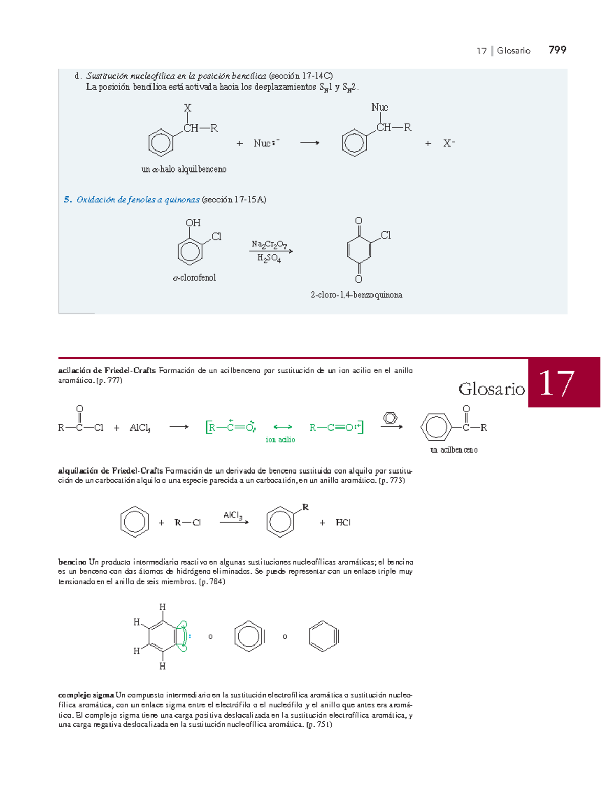 Definiciones química - 17 Glosario 799 5. Oxidación de fenoles a ...