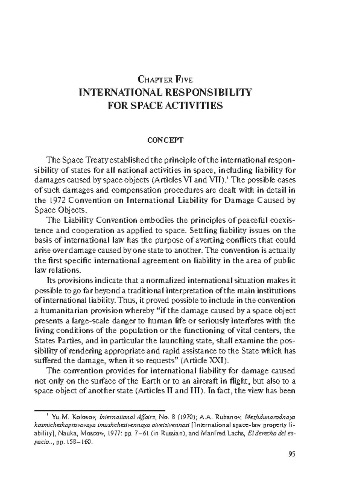 [ Liability Convention] International Space Law by Zhukov G., Kolosov ...